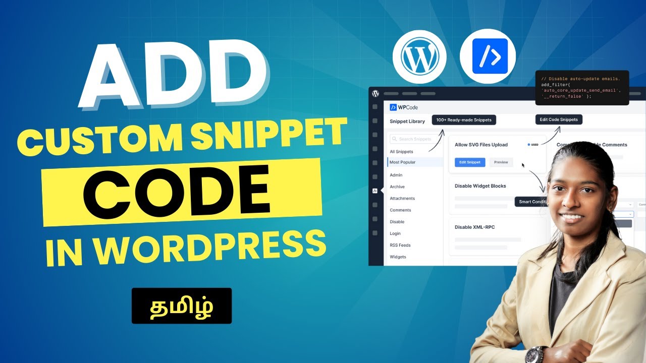 Code Snippets WordPress Tutorial | Tamil 2026