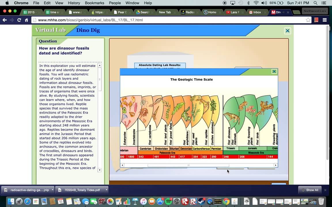 How to get to and do the Glencoe Virtual Lab - Dino Dig