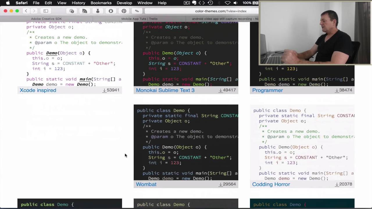 Changing color font theme in android studio