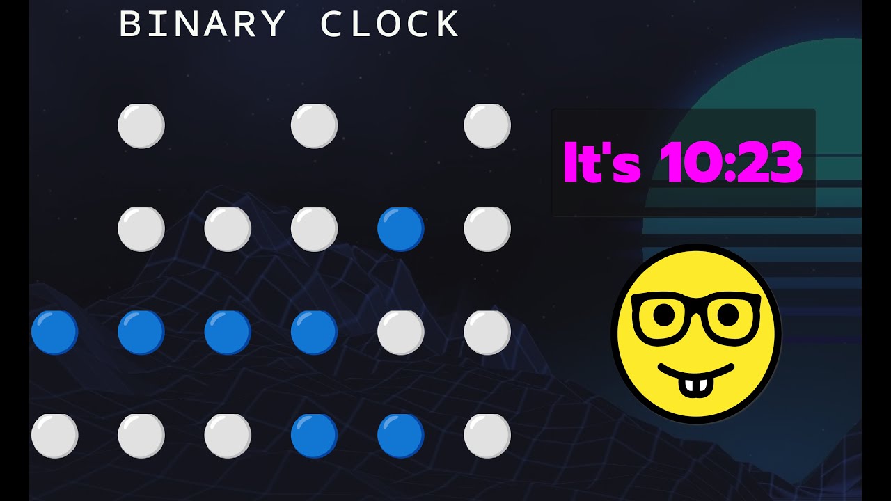A binary clock in the terminal. So pretty. So annoying to use as a clock TBH.