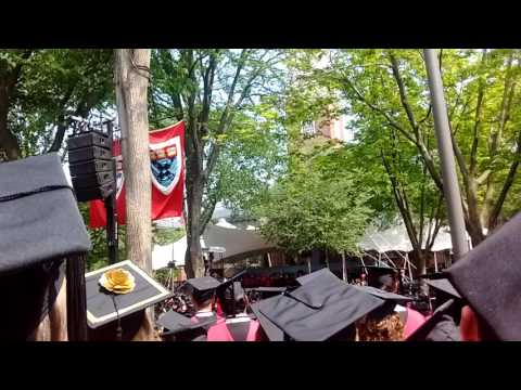 Harvard President Faust conferring degrees.