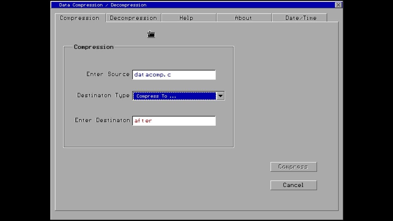 Data compression,decompression Using C Language