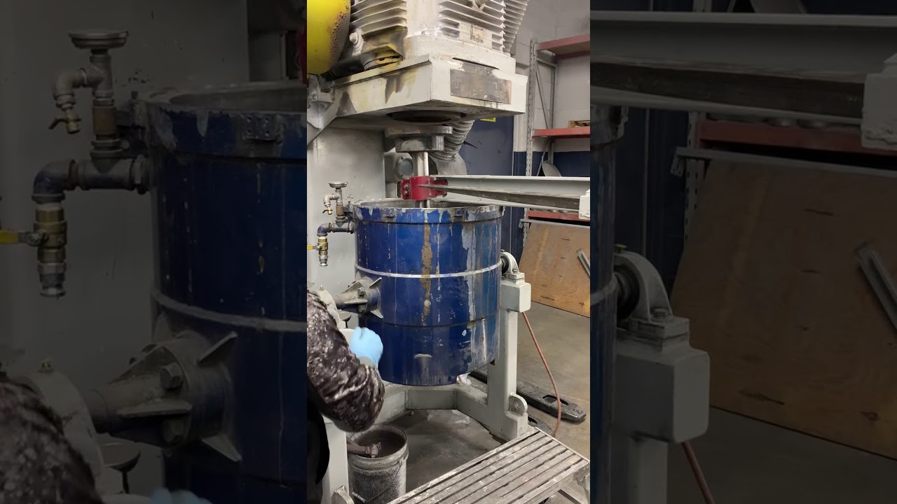 Union Process S30 Attritor Tank & Agitator Shaft Removal Part 7 - Tank Tilt