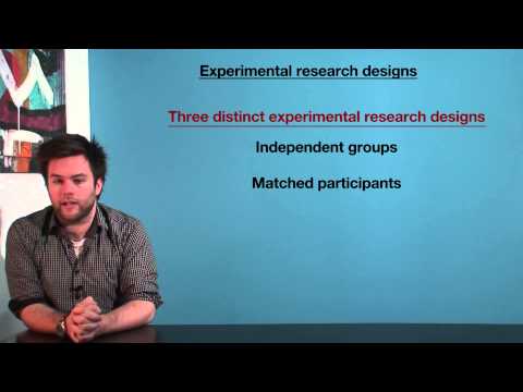 VCE Psychology - Experimental Research Designs
