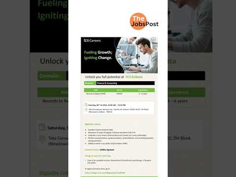 TCS Careers job Vaccancy #job #jobseekers #jobsearch