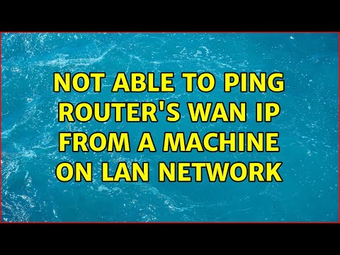 Not able to ping router's WAN IP from a machine on LAN network