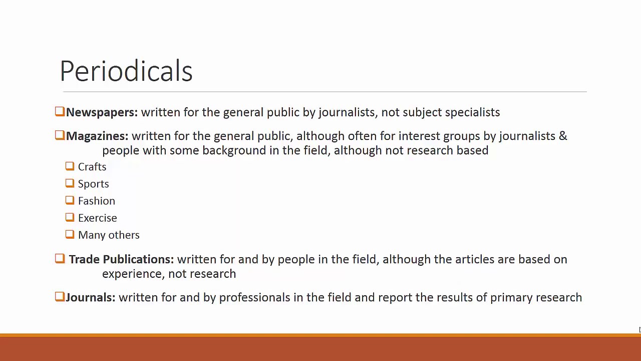 Using General Periodical Databases