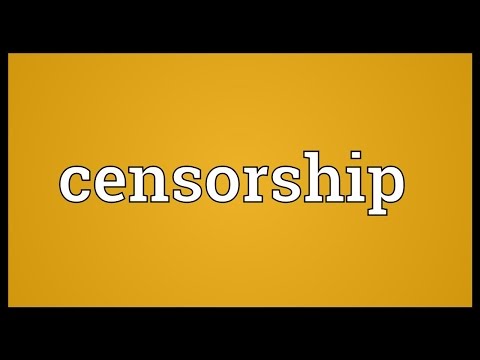Censorship Meaning