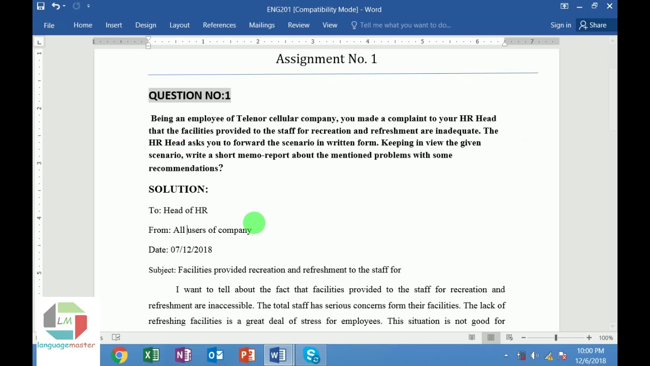 ENG201 Assignment solution fall 2018 youtube