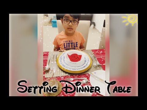 Setting a Dinner table for 3-Course meal