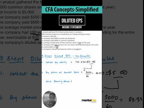 Learn how Diluted Earnings Per Share (EPS) #CFA #FinancialStatements #InvestmentBanking #finance