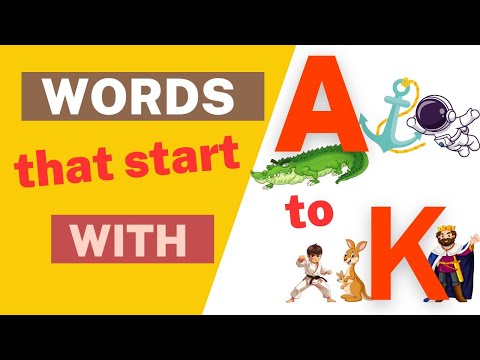 Words that start with the Letters A to K