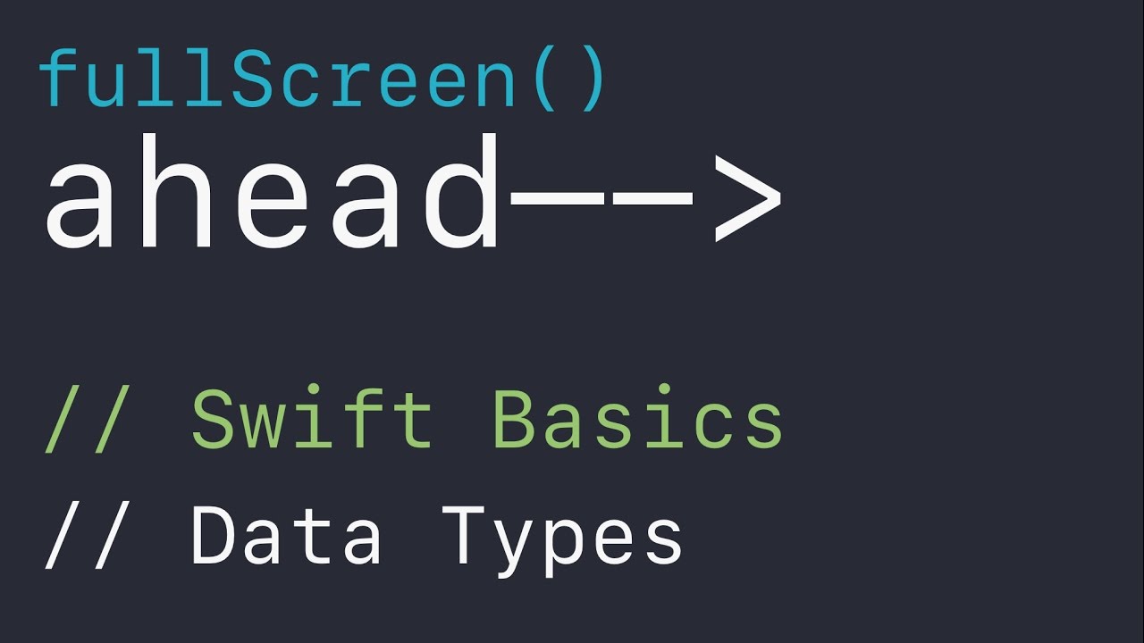 Swift Basics - Data Types