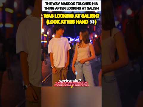 The WAY Maddox TOUCHED his thing after looking at Salish Matter?!š³š #nalish #shorts #trending #funny