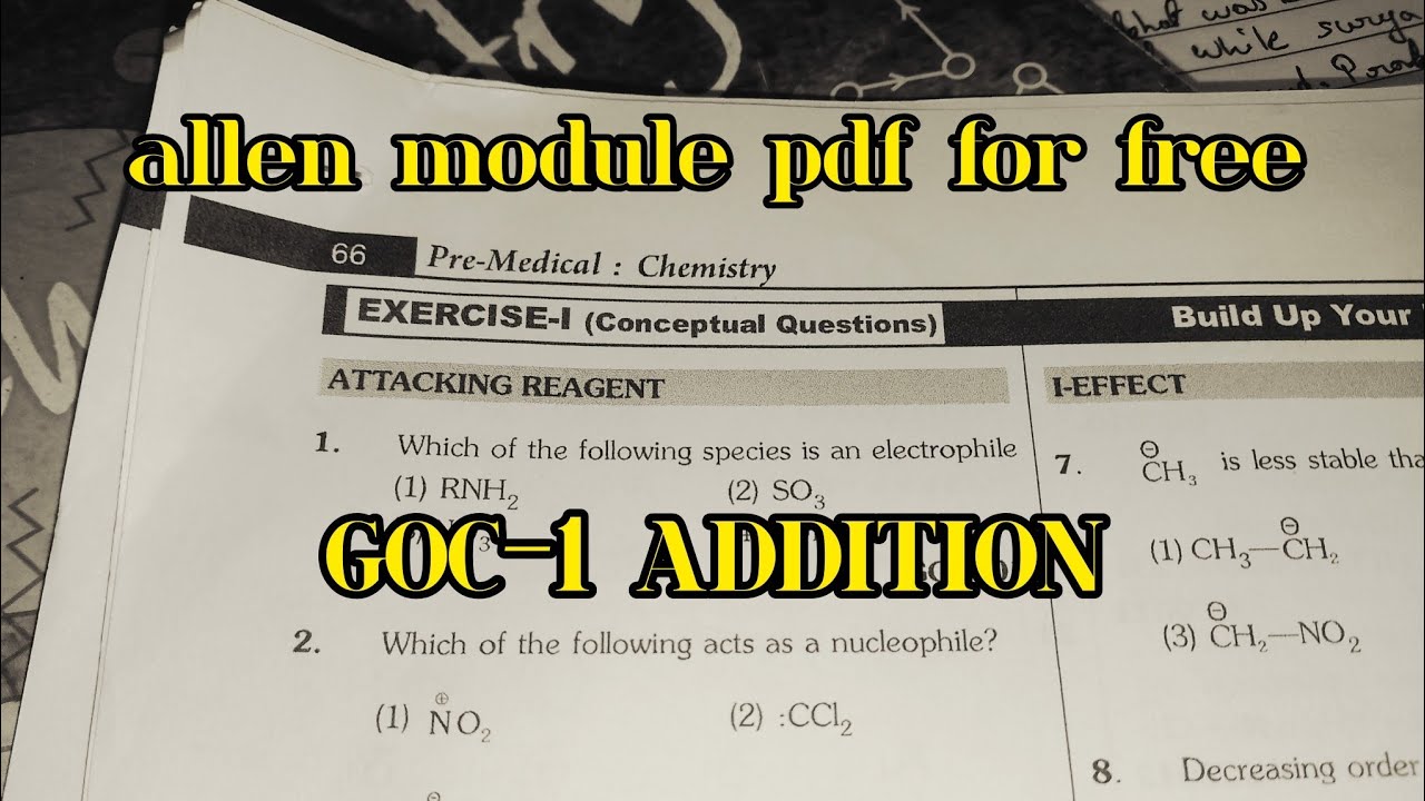 allen module pdf for free (GOC 1) 🧪⚗️