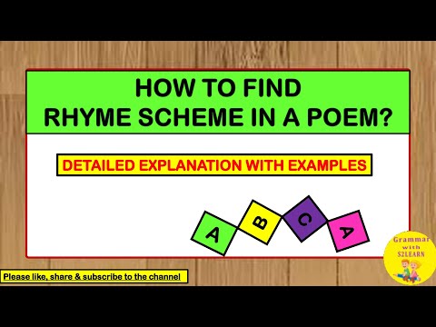 Rhyme Scheme|Rhyme Scheme In Poetry With Example|How to Find Rhyme Scheme In a Poem|S2LEARN