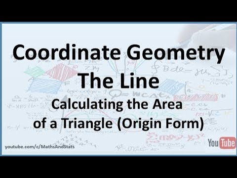 Coordinate Geometry of the Line: Calculating the Area of a Triangle (Vertex at Origin)