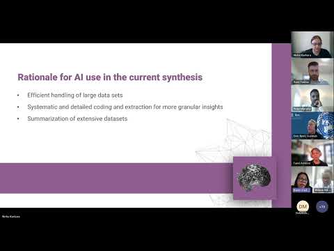 Use of AI and Machine Learning for Evaluation Synthesis