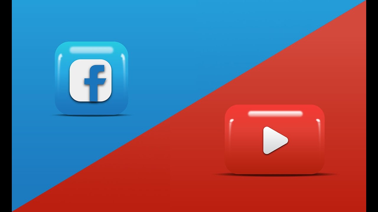 Photorealistic Social Icons | Facebook | Youtube | Illustrator