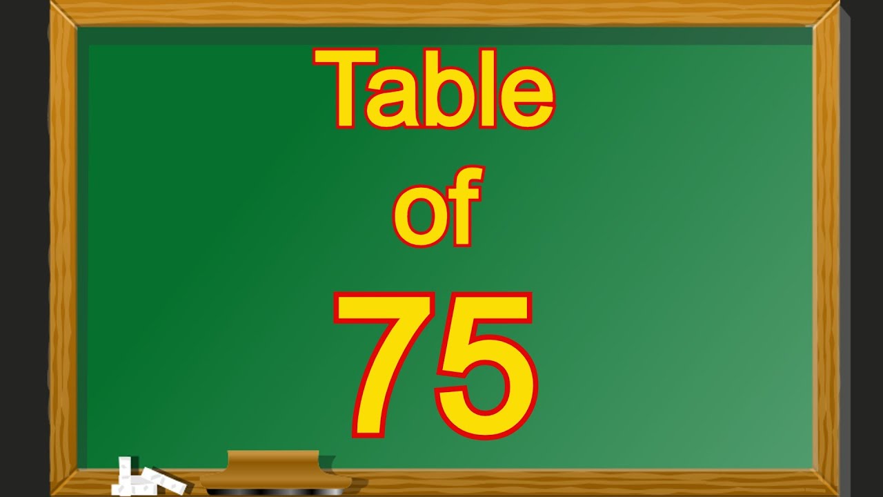 Table of 75 | Multiplication Table Seventy Five | 75 ka Table | 75 ka Pahada | English me 75 Pahada