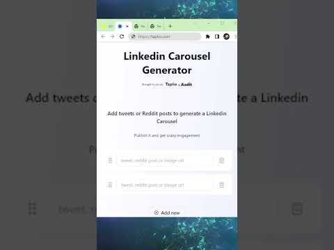 Free tool to create linkedin Carousel