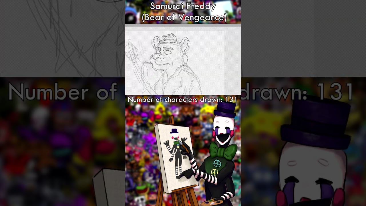 Drawing Samurai Freddy (Bear of Vengeance)