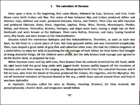 1. The castration of Ouranos – Rajen Jani