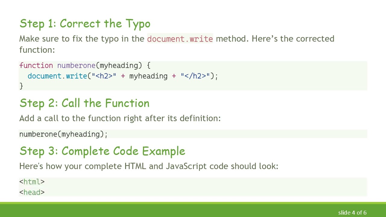 Solving the Issue: JavaScript Function Not Displaying in Browser