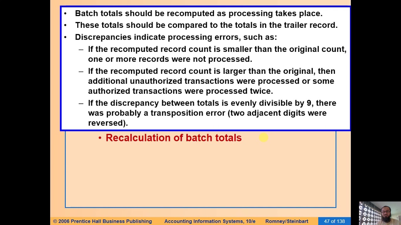 8 Information System Reliability   Processing Integrity III