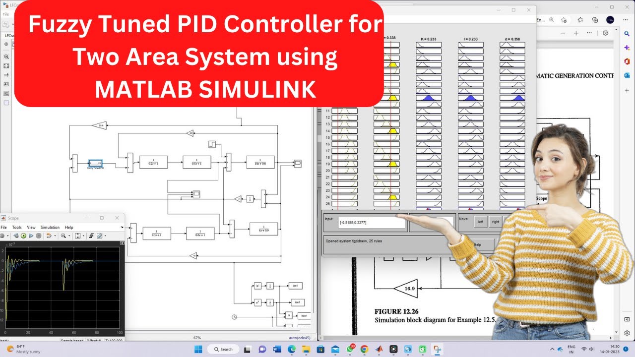Fuzzy Tuned PID Controller for Two-Area Power System | Load Frequency Control in MATLAB/Simulink