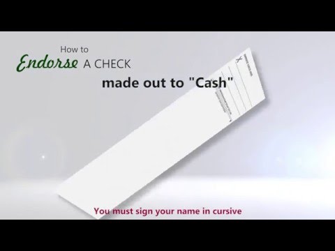 How to Endorse a Check