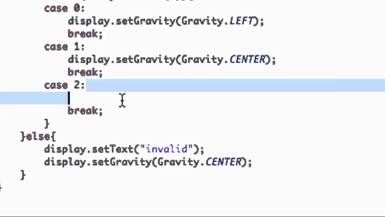 Android Application Development Tutorial - 32 - Switch and Case