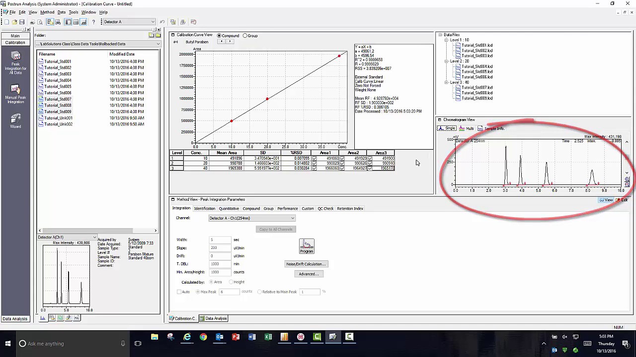LabSolutions LC/GC WorkStation Creating a Calibration Curve