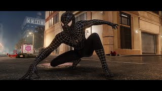 Black suit webbed suit game play at Marvel’s Spider-Man Remastered ...