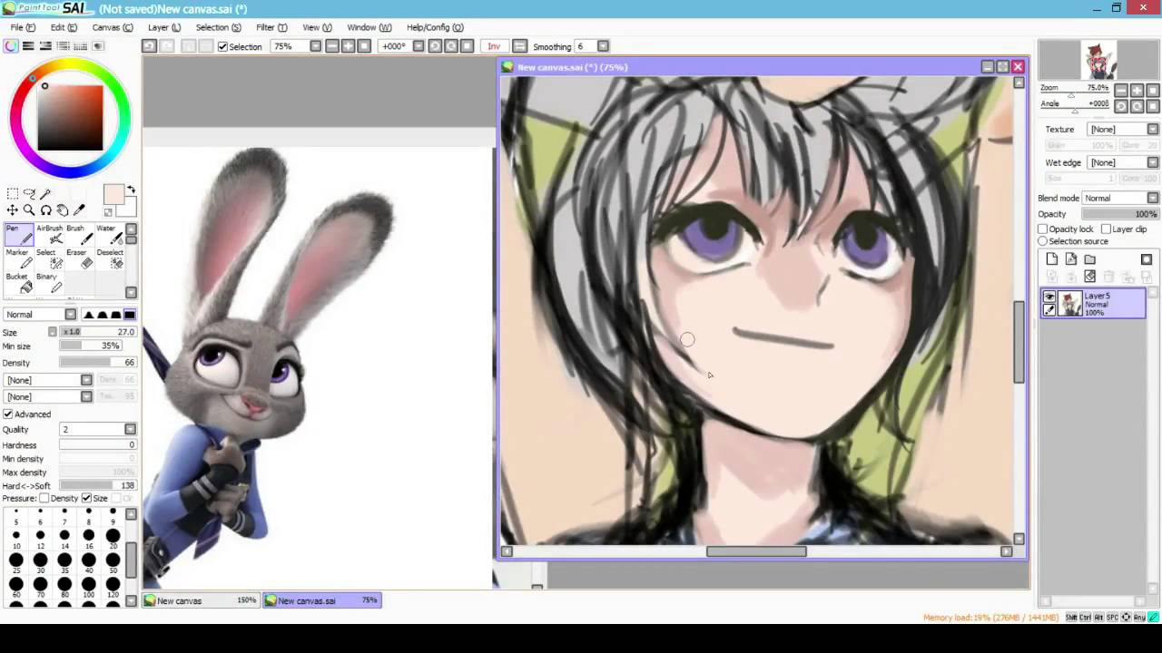 Nick & Judy - Zootopia Fanart Speedpaint on SAI