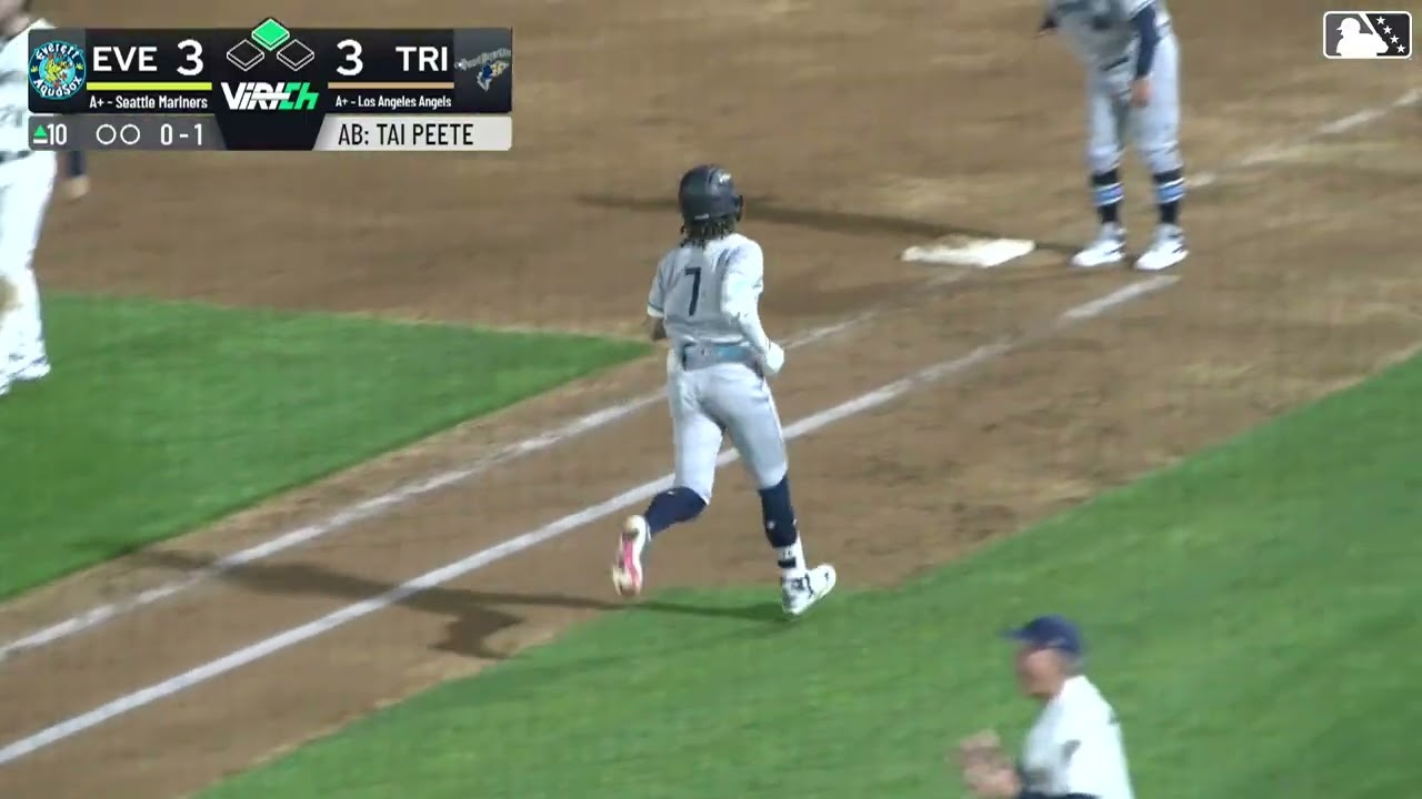 Tai Peete DRILLS a Two-Run Home Run! | Seattle Mariners Prospect | 04/15/2025