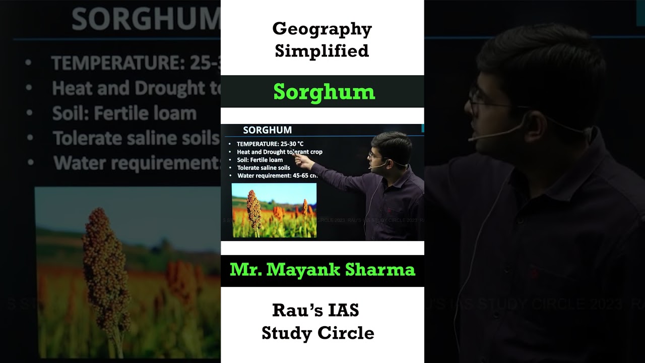 Geography Simplified | Sorghum | By Mayank Sharma | Rau's IAS #upscshorts