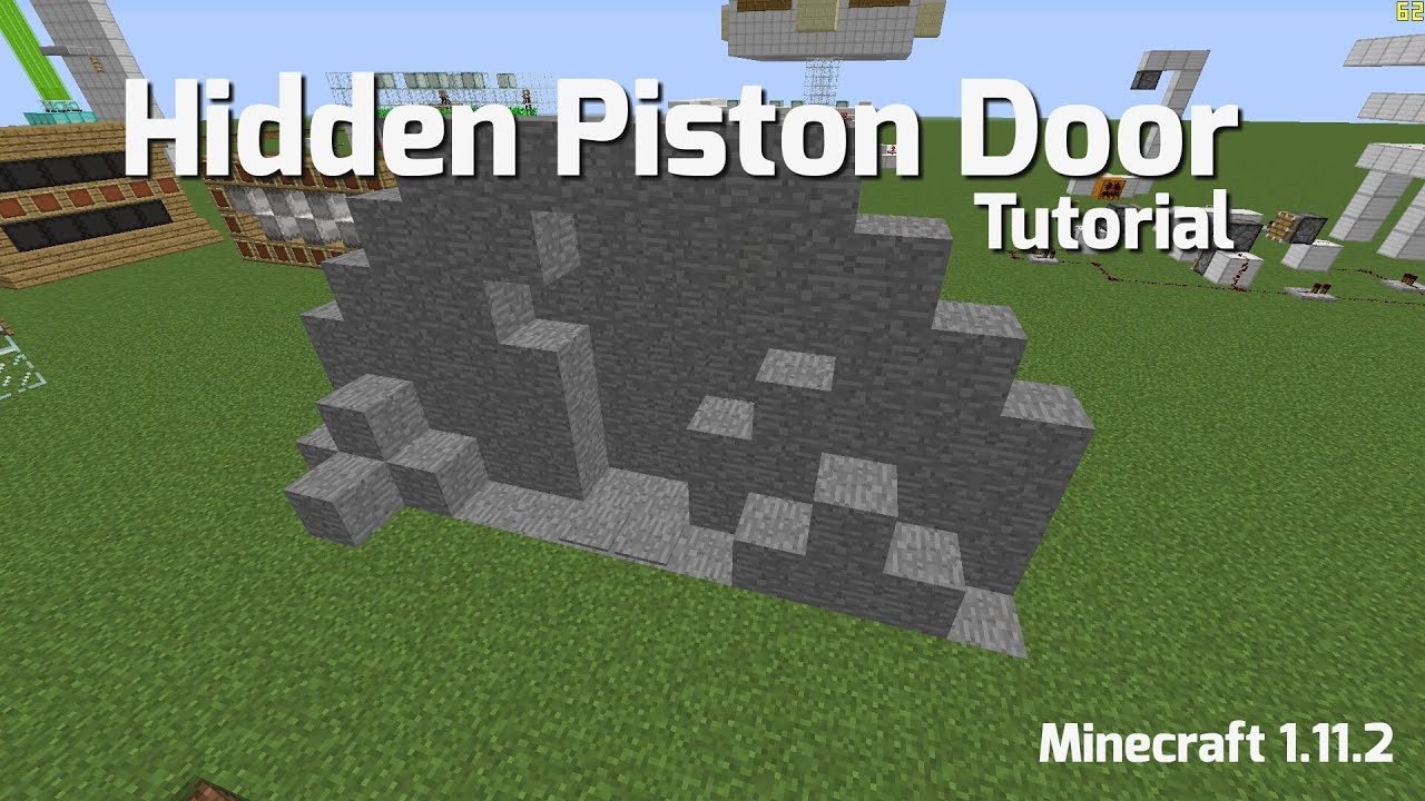 Minecraft 1.12 Easy hidden Piston Door Tutorial