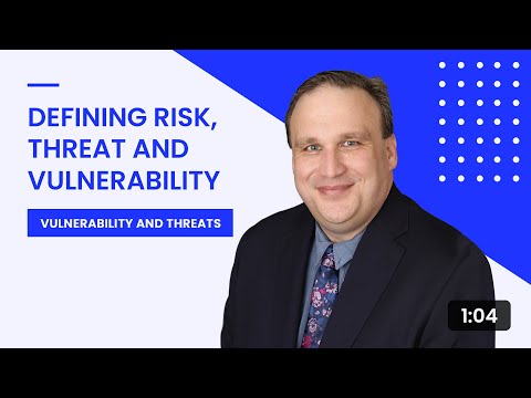 Defining Risk, Threat and Vulnerability