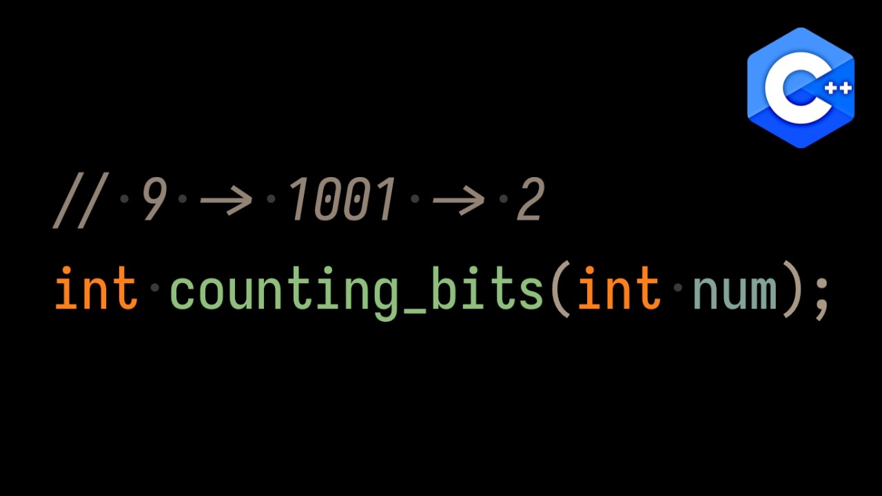 How to Count Bits with Bit Manipulation | C++ Interview Question