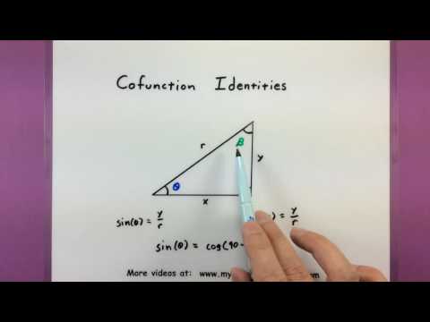 Trigonometry - Cofunction identities