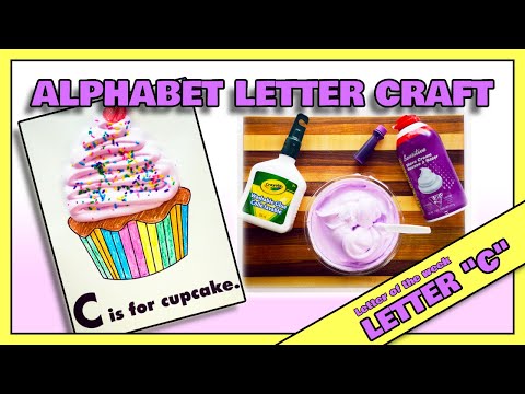 Alphabet Craft | Letter "C" | Paint A Cupcake With Puffy Paint (Language Arts)