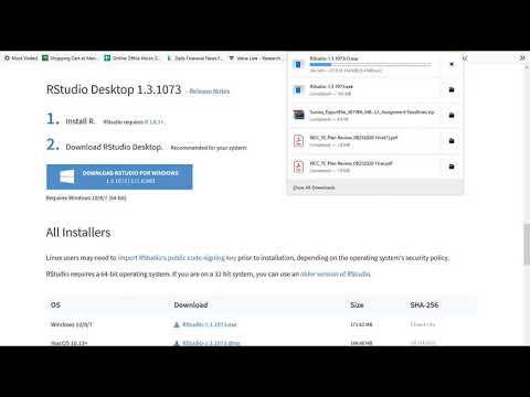 RStudio Download for windows