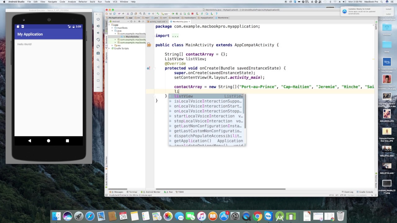 ListView String Array ArrayAdapter Android