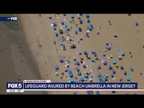 Lifeguard impaled by beach umbrella at Asbury Park Beach