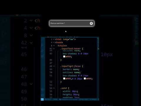 Create AI input box using html and CSS | HTML CSS Projects