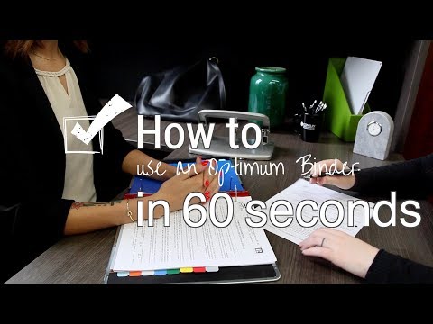 How to in 60 Seconds: Use An Optimum Binder