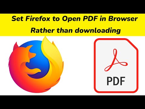 How to set Firefox to open PDF in browser rather than downloading?