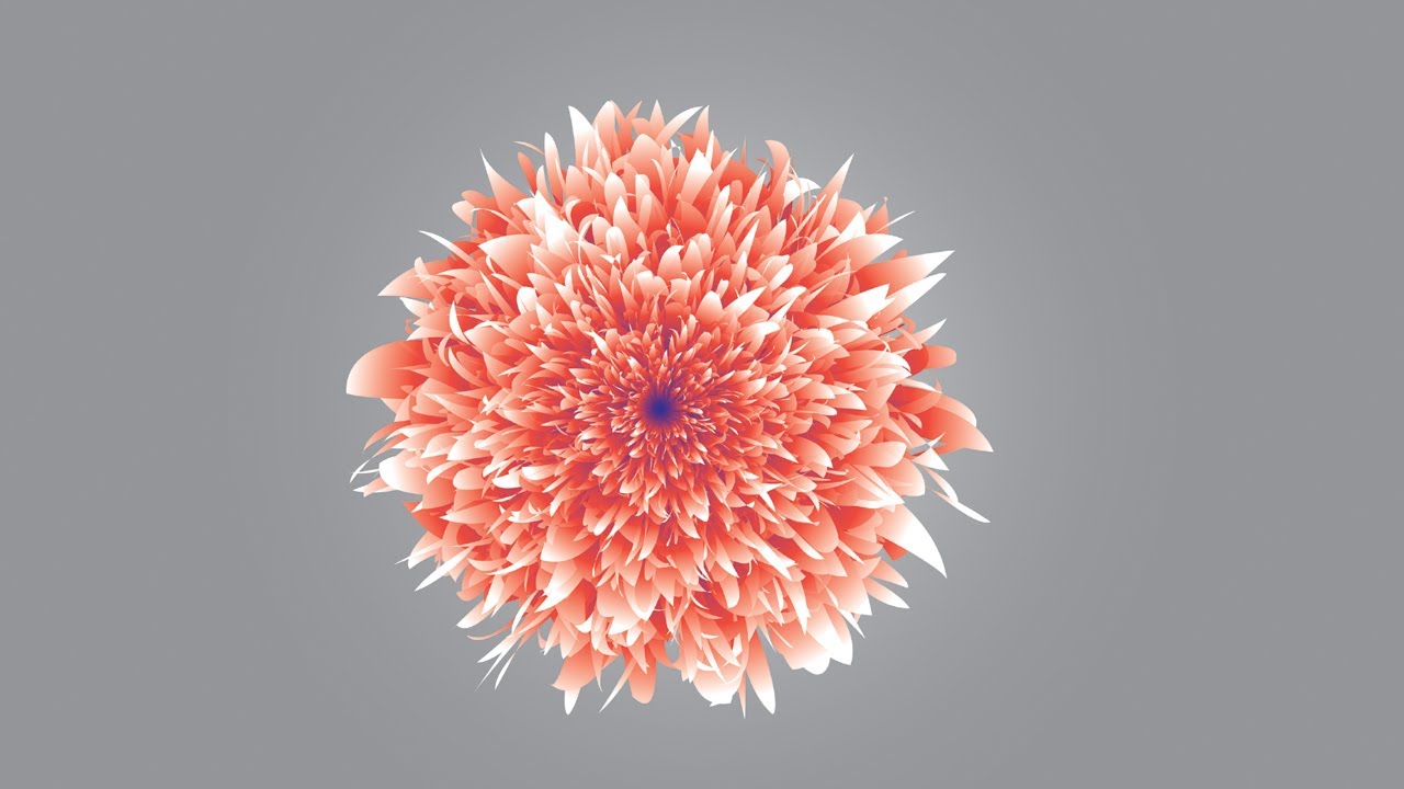 Pink Vector Flower made in Illustrator || Sahadat Razib
