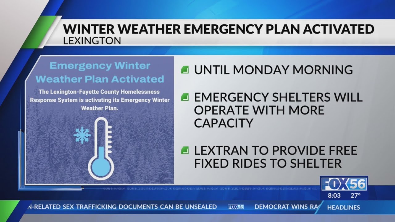 Winter weather emergency plan activated in Lexington